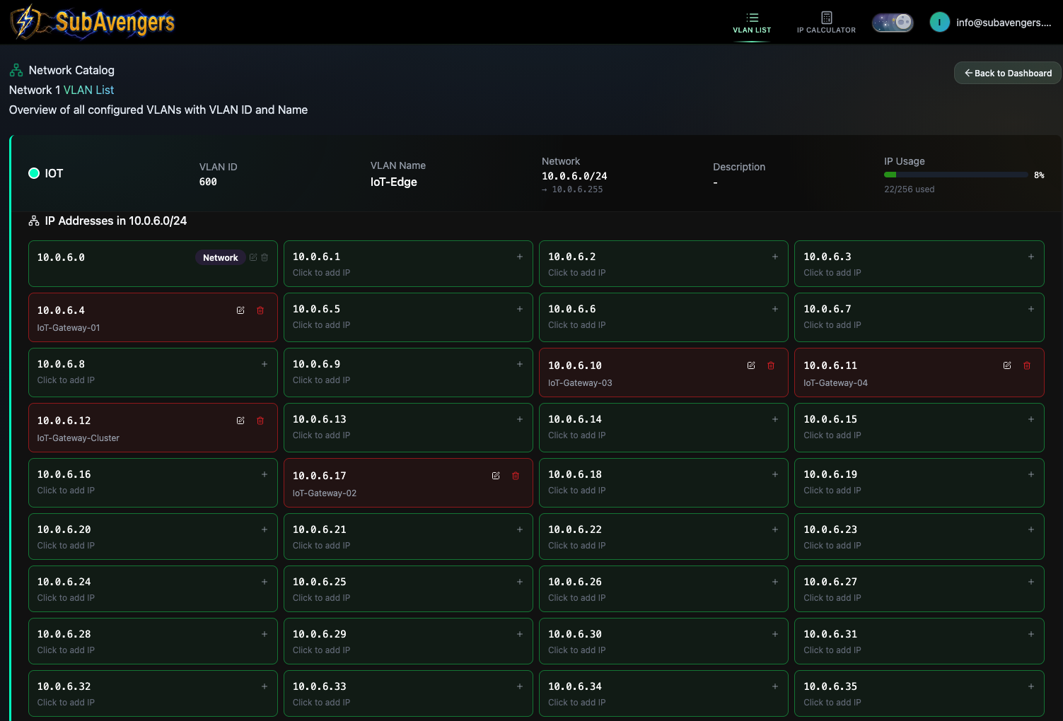 SubAvengers – Visual IPAM & Subnet Planner